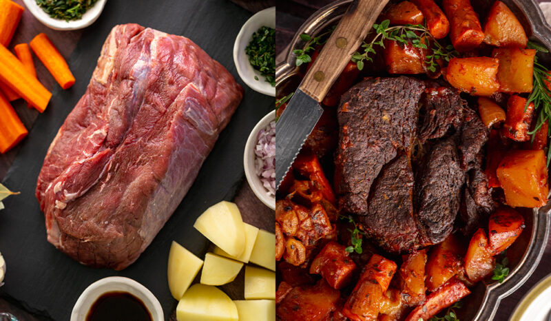 Beer Braised Bison Chuck Roast - The Honest Bison