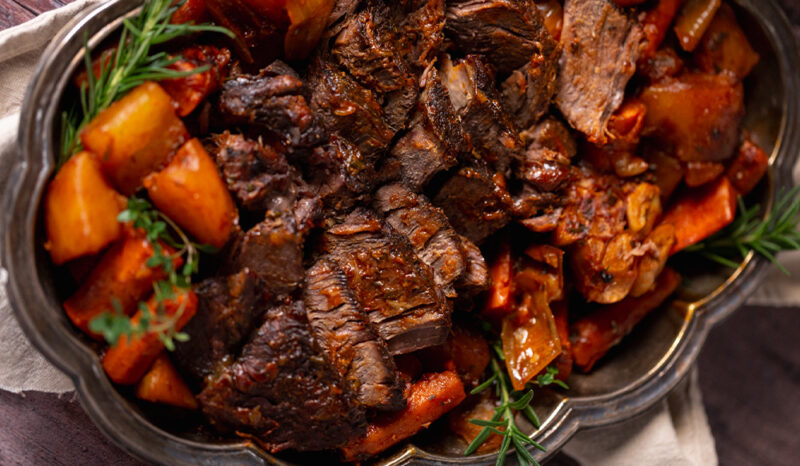 Beer Braised Bison Chuck Roast - The Honest Bison